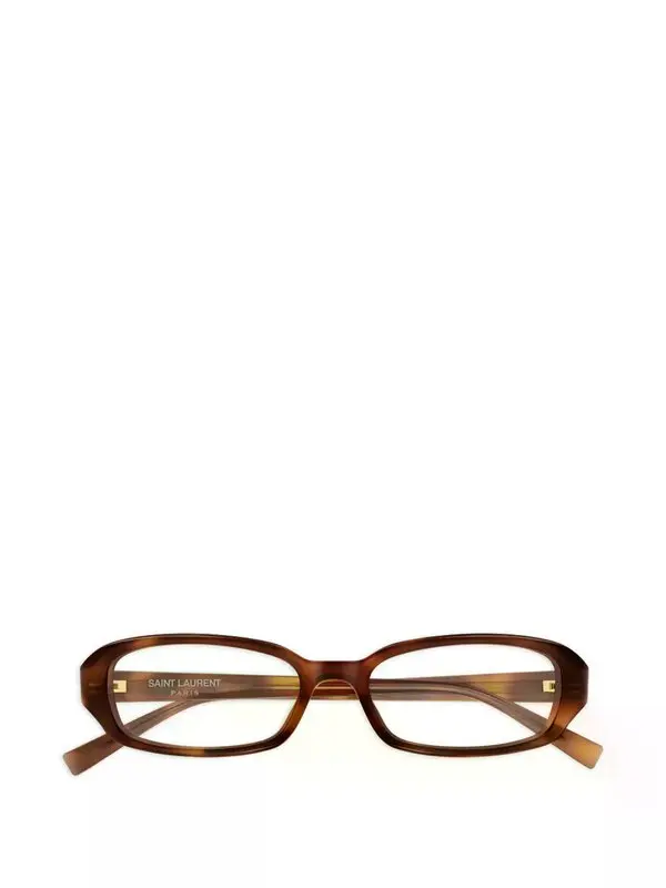 Saint Laurent Rectangle-frame Eyeglasses - Brown