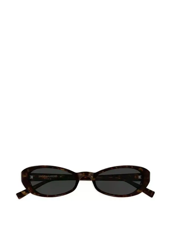 Saint Laurent Oval-frame Sunglasses - Brown
