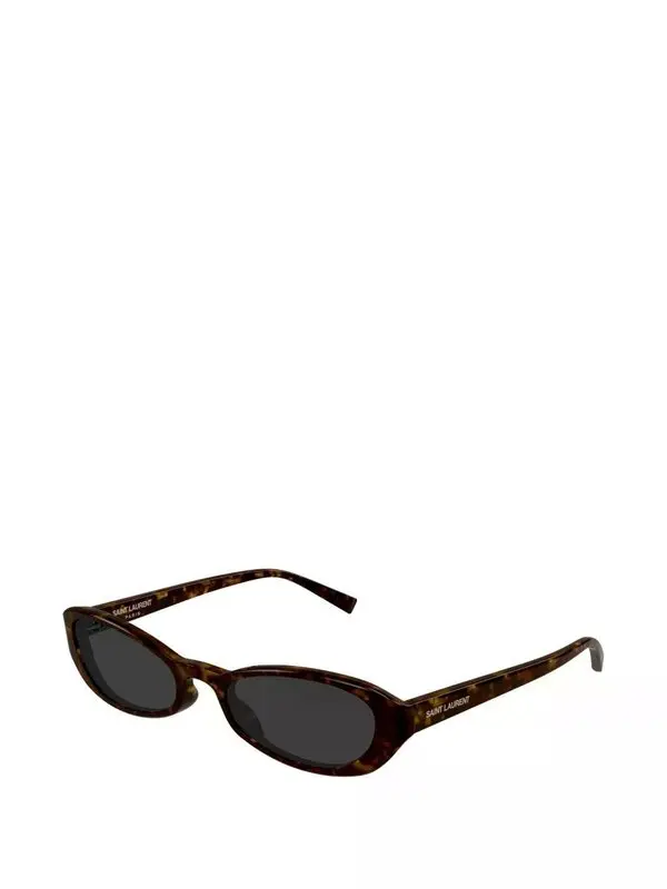 Saint Laurent Oval-frame Sunglasses - Brown