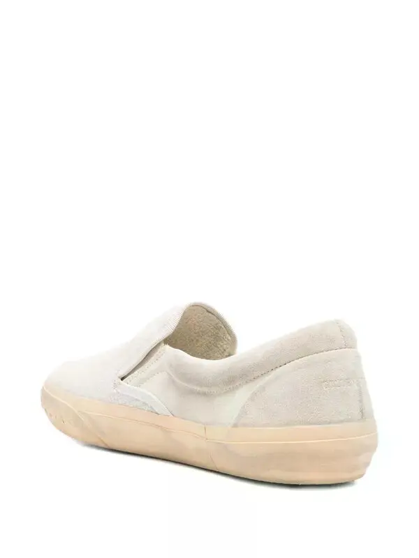 GOLDEN GOOSE Suede And Sequined Slip-on Sneakers - Neutrals