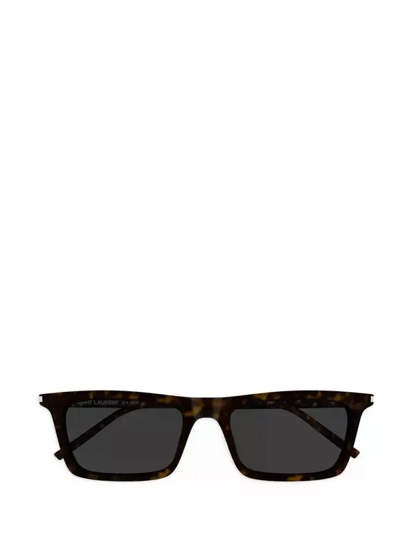 Saint Laurent Rectangle-frame Sunglasses - Brown
