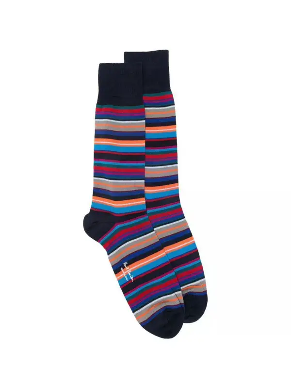 Paul Smith Munich Striped Socks - Blue