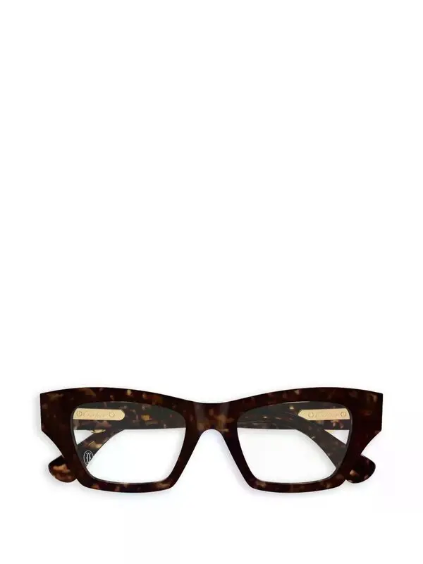 CARTIER Cat-eye Embellished Eyeglasses - Brown