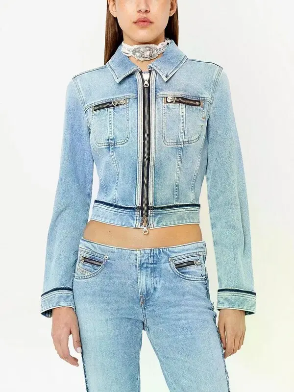 DIESEL® De-slimmy-re Cropped Denim Jacket