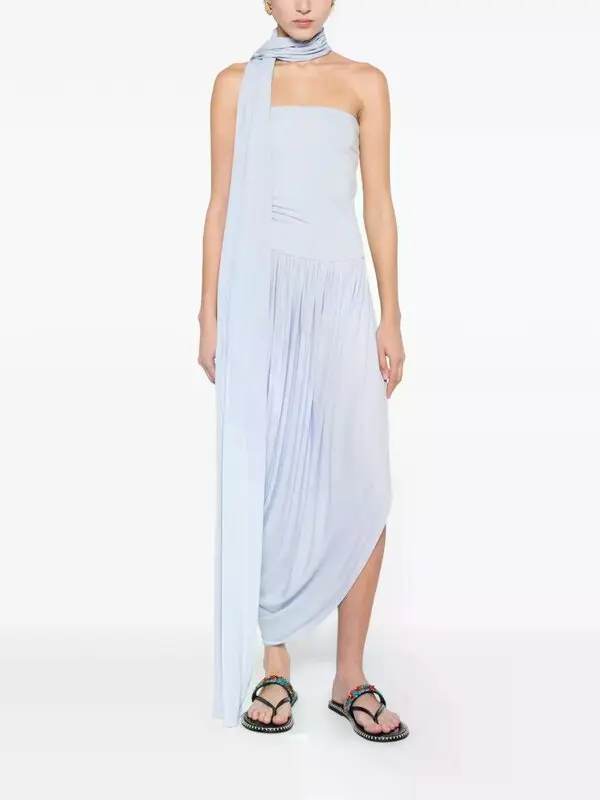 ESSE STUDIOS Strapless Draped Dress - Blue
