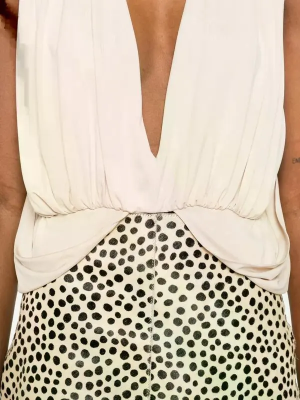 ESSE STUDIOS Solina V-neck Cape Top - Neutrals