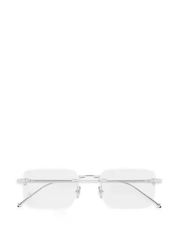 Cartier Rectangle Rimless Glasses - Silver