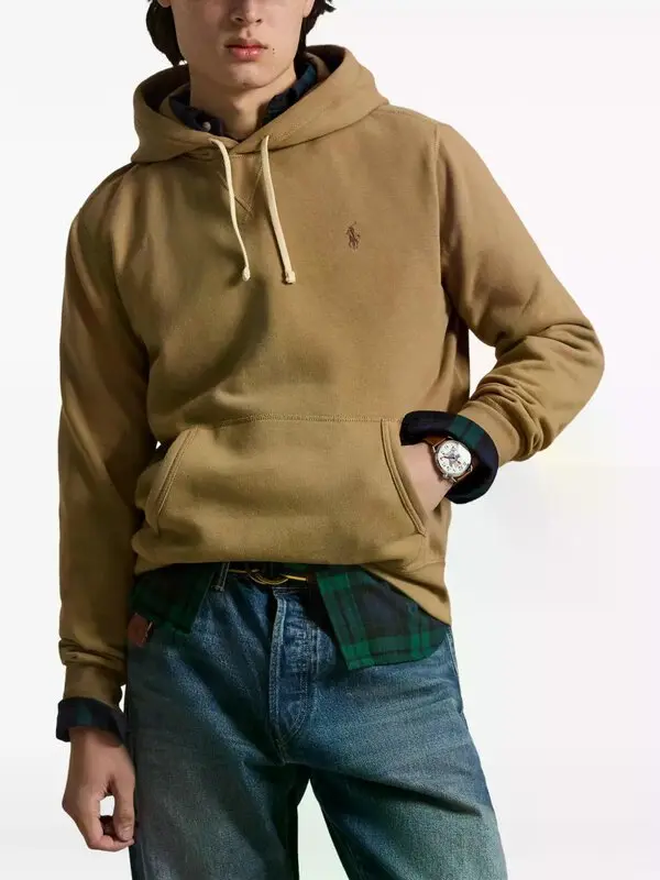 Polo Ralph Lauren Drawstring Kangaroo-pocket Hoodie - Brown