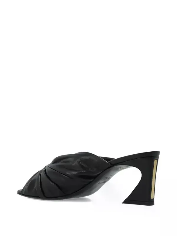 Fendi Arco Twisted-upper Leather Sandals - Black