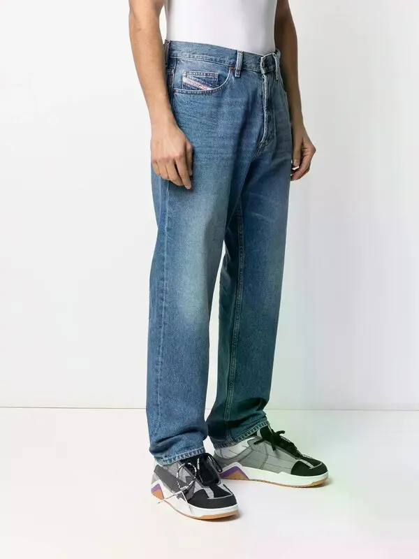 DIESEL® Light Wash Wide-leg Jeans