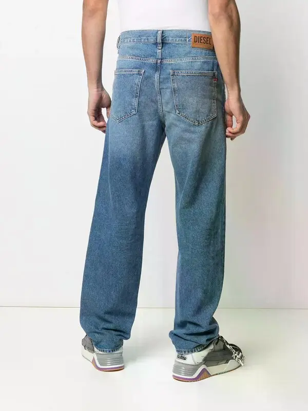 DIESEL® Light Wash Wide-leg Jeans