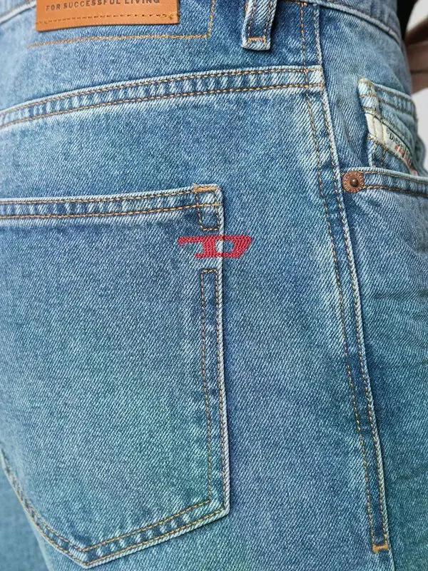 DIESEL® Light Wash Wide-leg Jeans