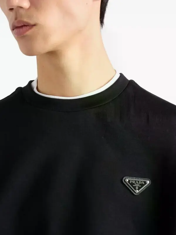 Prada Technical Cotton Sweatshirt - Black