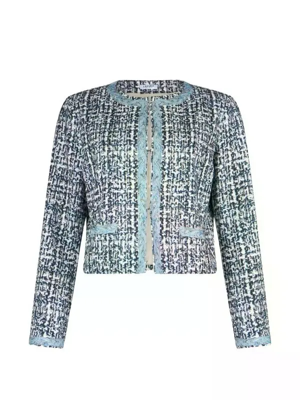Liu Jo Bouclé Braided Jacket - Blue