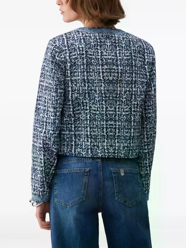 Liu Jo Bouclé Braided Jacket - Blue
