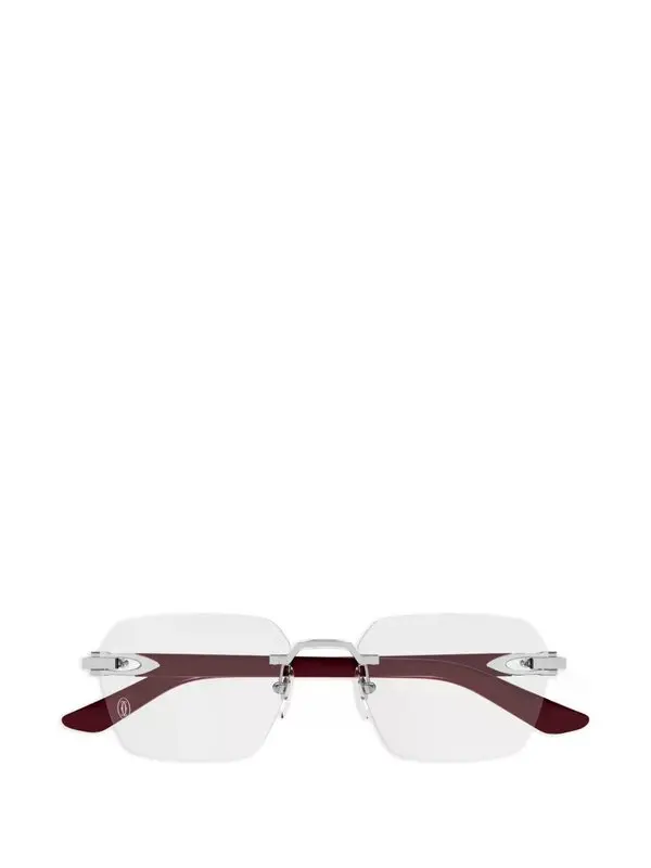 Cartier Geometric Rimless Eyeglasses - Silver