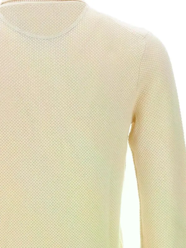 SUN 68 Embroidered Logo Roll-neck Sweater - Neutrals