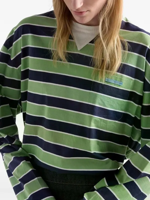 Prada Long-sleeved Bayadere Striped T-shirt
