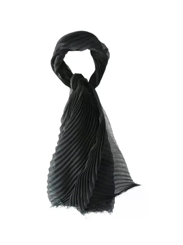 Issey Miyake Pleated Scarf - Black