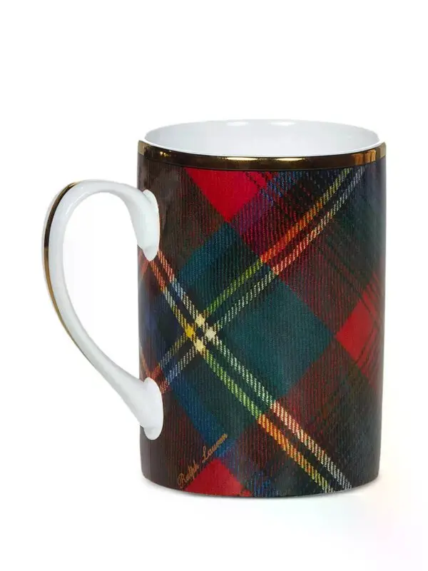 Ralph Lauren Alexander Plaid Plate And Mug Set - Red