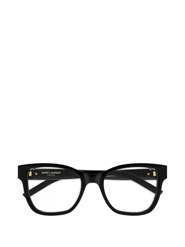 Saint Laurent Logo-plaque Glasses - Black