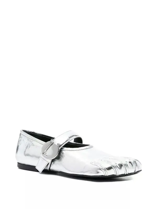 Coperni Five-toe Mary Jane Flat - Silver