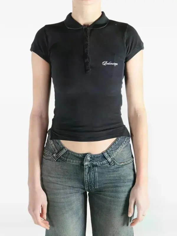 Balenciaga Buttoned Polo Top