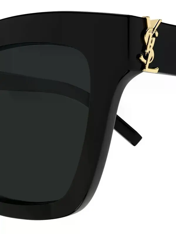Saint Laurent Square Frame Logo Sunglasses