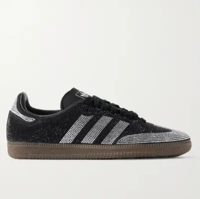 Adidas Embellished Sneakers - Black Silver