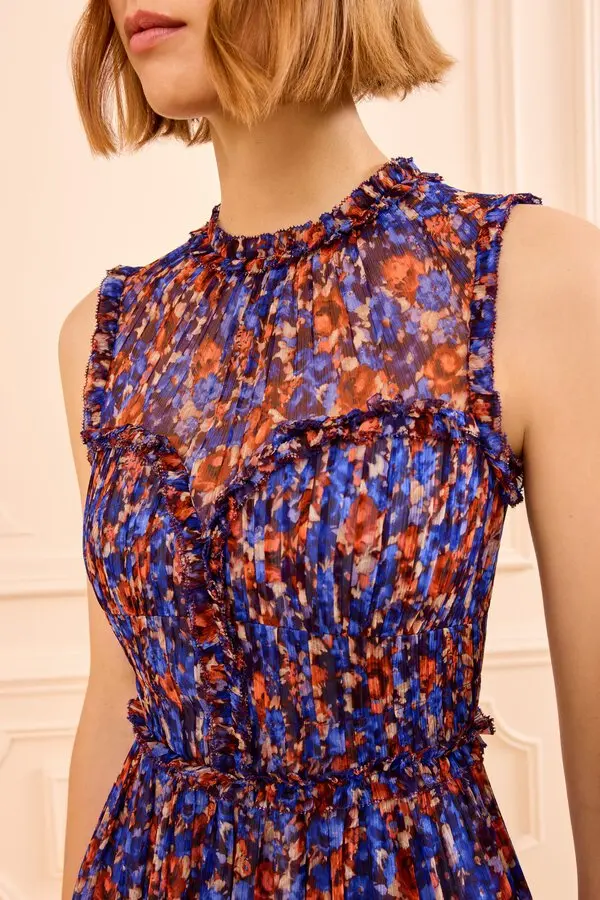 Ulla Johnson Kasia Silk Midi Dress - Violet