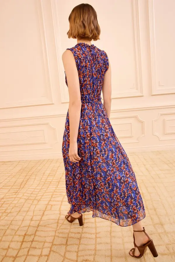 Ulla Johnson Kasia Silk Midi Dress - Violet