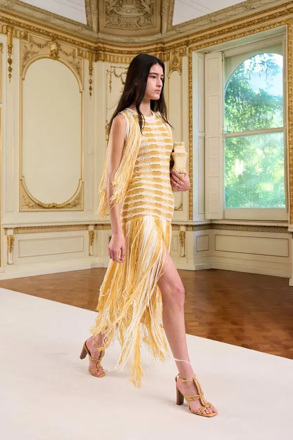 Ulla Johnson Silvia Fringe Knit Maxi Dress