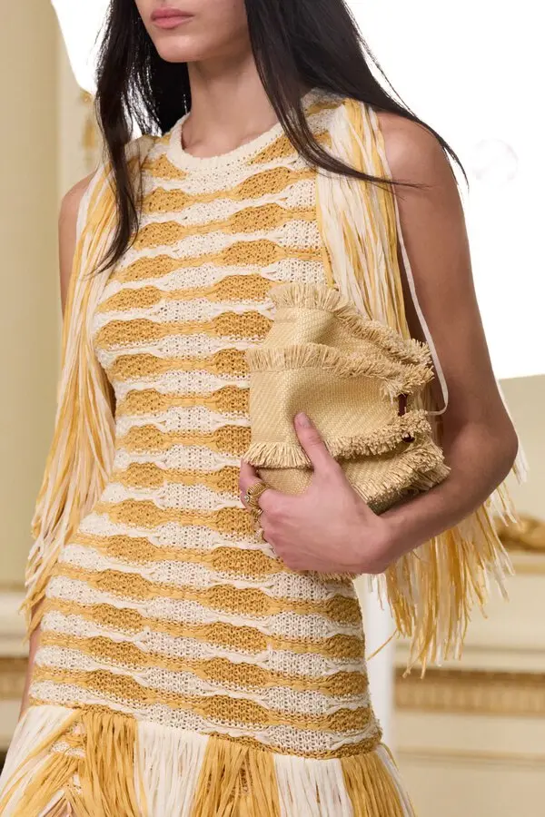 Ulla Johnson Silvia Fringe Knit Maxi Dress