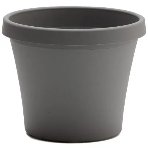 BLOEM Terra Pot Planter 16" Charcoal Durable Resin Pot - Gray