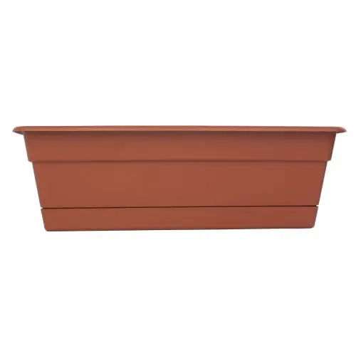 BLOEM 18 Inch Dura Cotta Window Box Planter - Brown