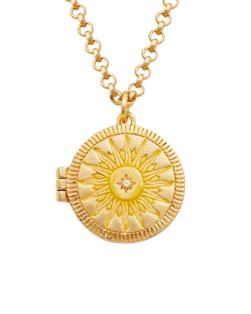 FABLE ENGLAND Sun Locket Necklace