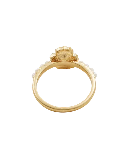 FABLE ENGLAND Pansy & Pearl Ring