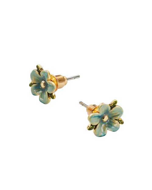 FABLE ENGLAND Forget Me Not Flora Stud Earrings