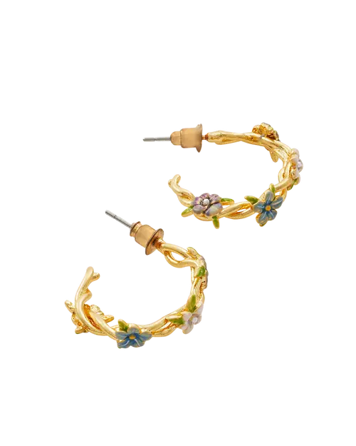 FABLE ENGLAND Wildflower Hoop Earrings