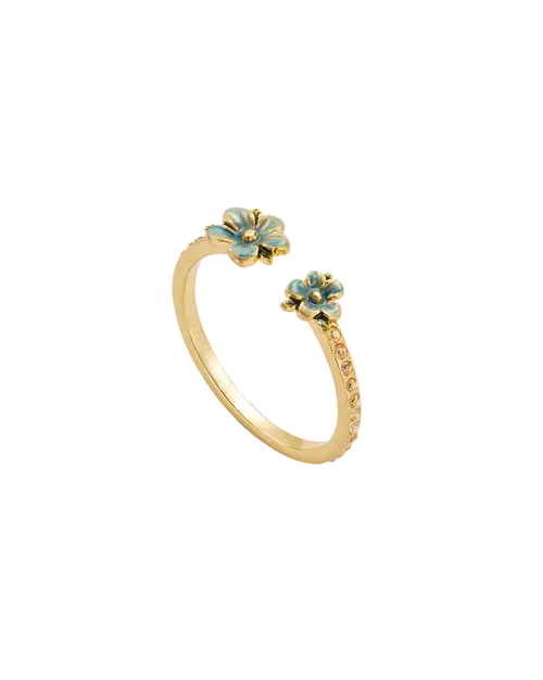 FABLE ENGLAND Forget Me Not Flora Ring - Gold