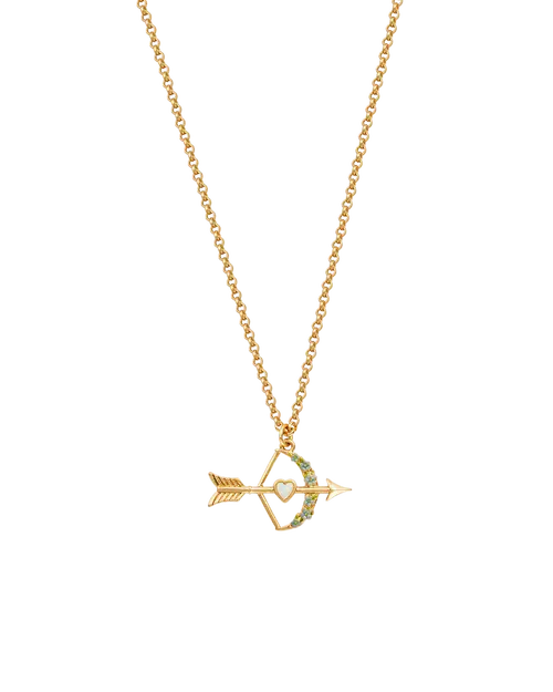 FABLE ENGLAND Cupid's Bow & Arrow Necklace - Gold