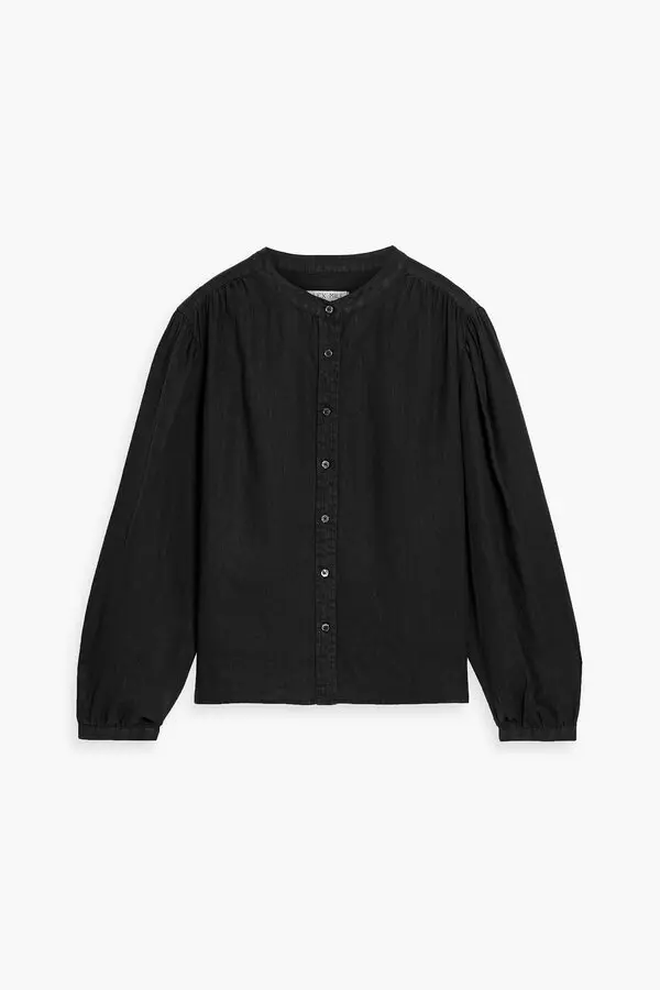 ALEX MILL Ali Linen Top - Black