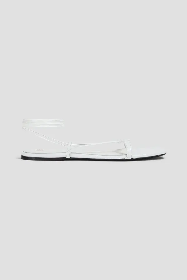 TOTEME Croc-effect Leather Tie Sandals