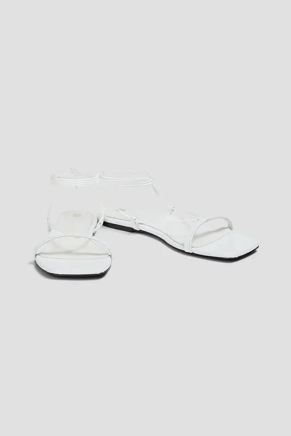 TOTEME Croc-effect Leather Tie Sandals