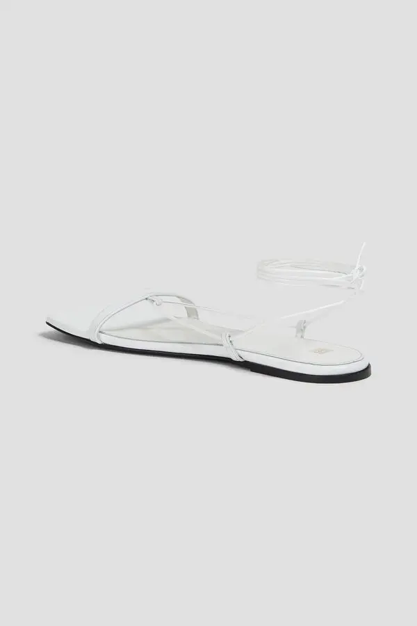 TOTEME Croc-effect Leather Tie Sandals