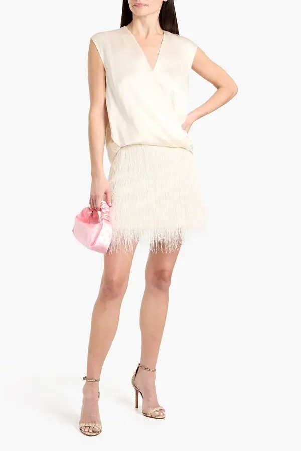 3.1 Phillip Lim Fringed Knitted Mini Skirt