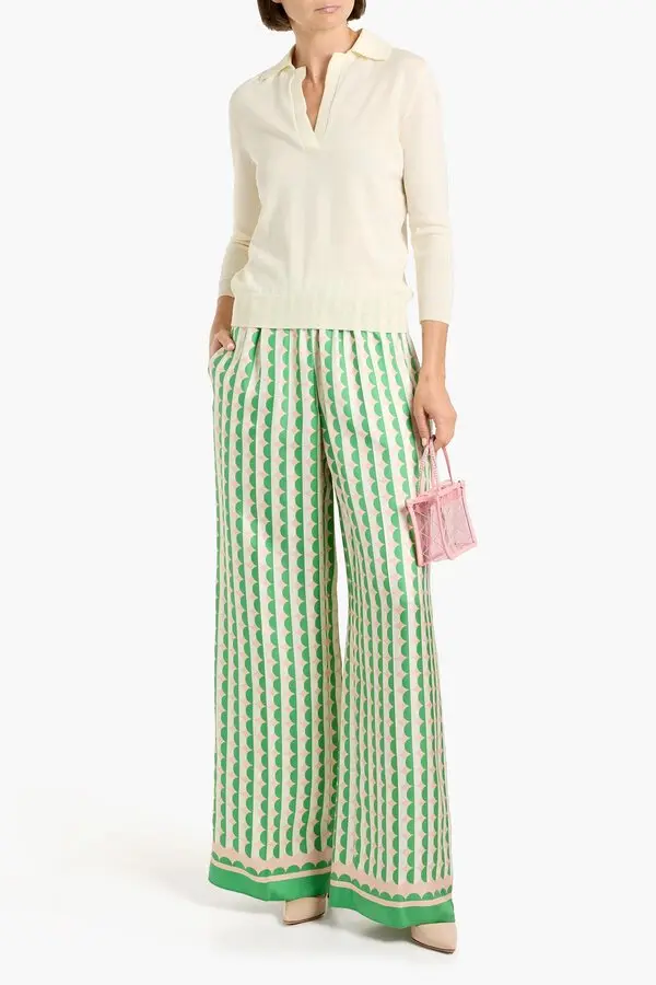 Oscar De La Renta Wool Polo Sweater