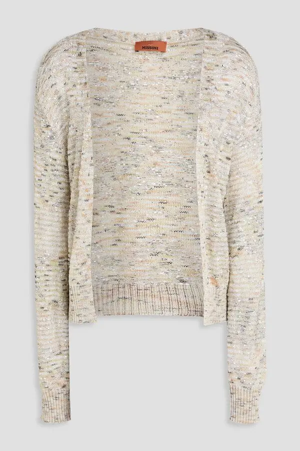 Missoni Sequin-embellished Crochet-knit Cardigan - Ivory