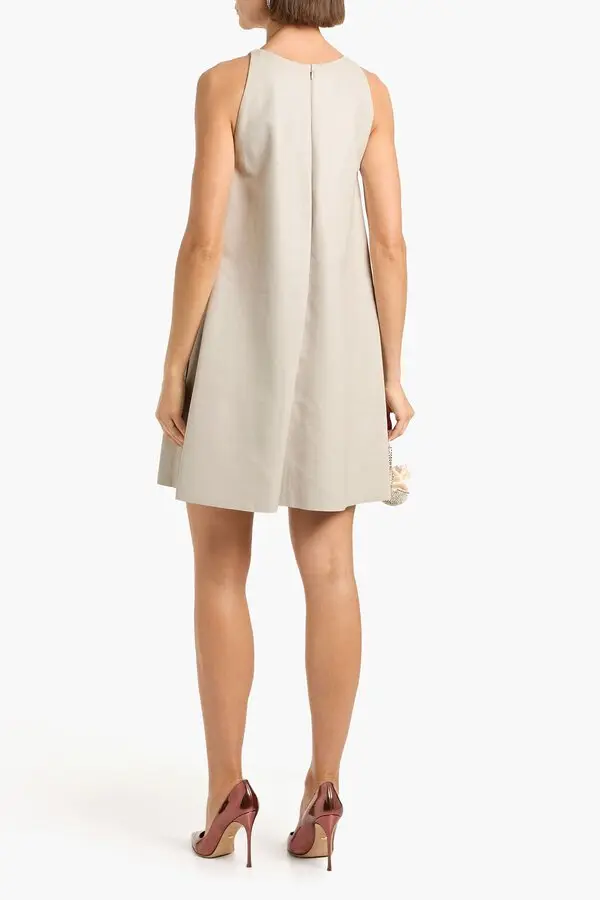 Oscar De La Renta Lasercut Leather Mini Dress