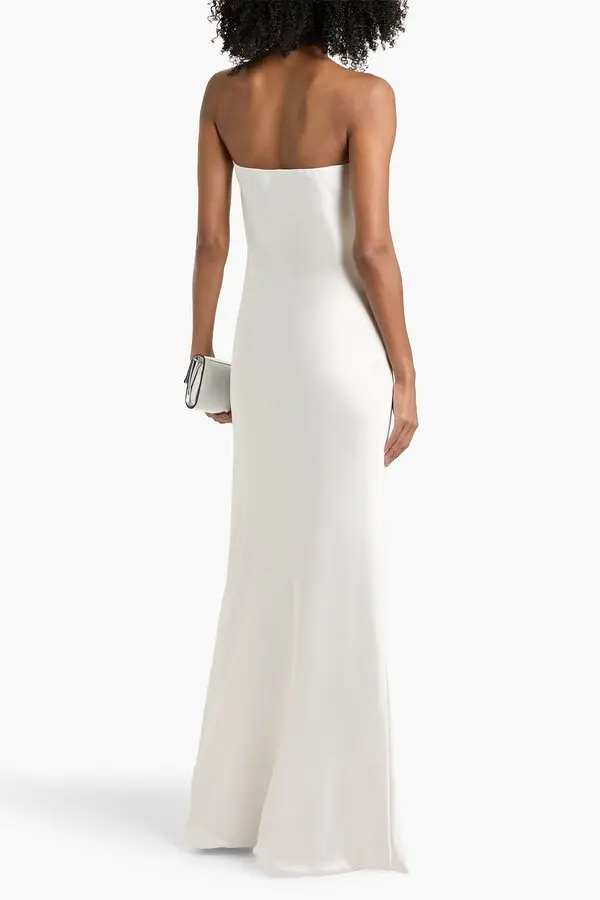 Norma Kamali Strapless Satin Gown
